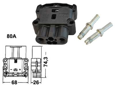 Euro-connector 16 mm² /80 A, naaras - 61,20 EUR 💙
