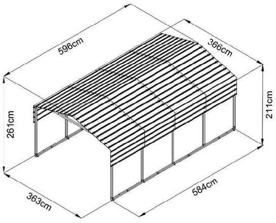 Autokatos Steelpro 21,8 m², Tundra alennuksella! - 1190,00 EUR 💙