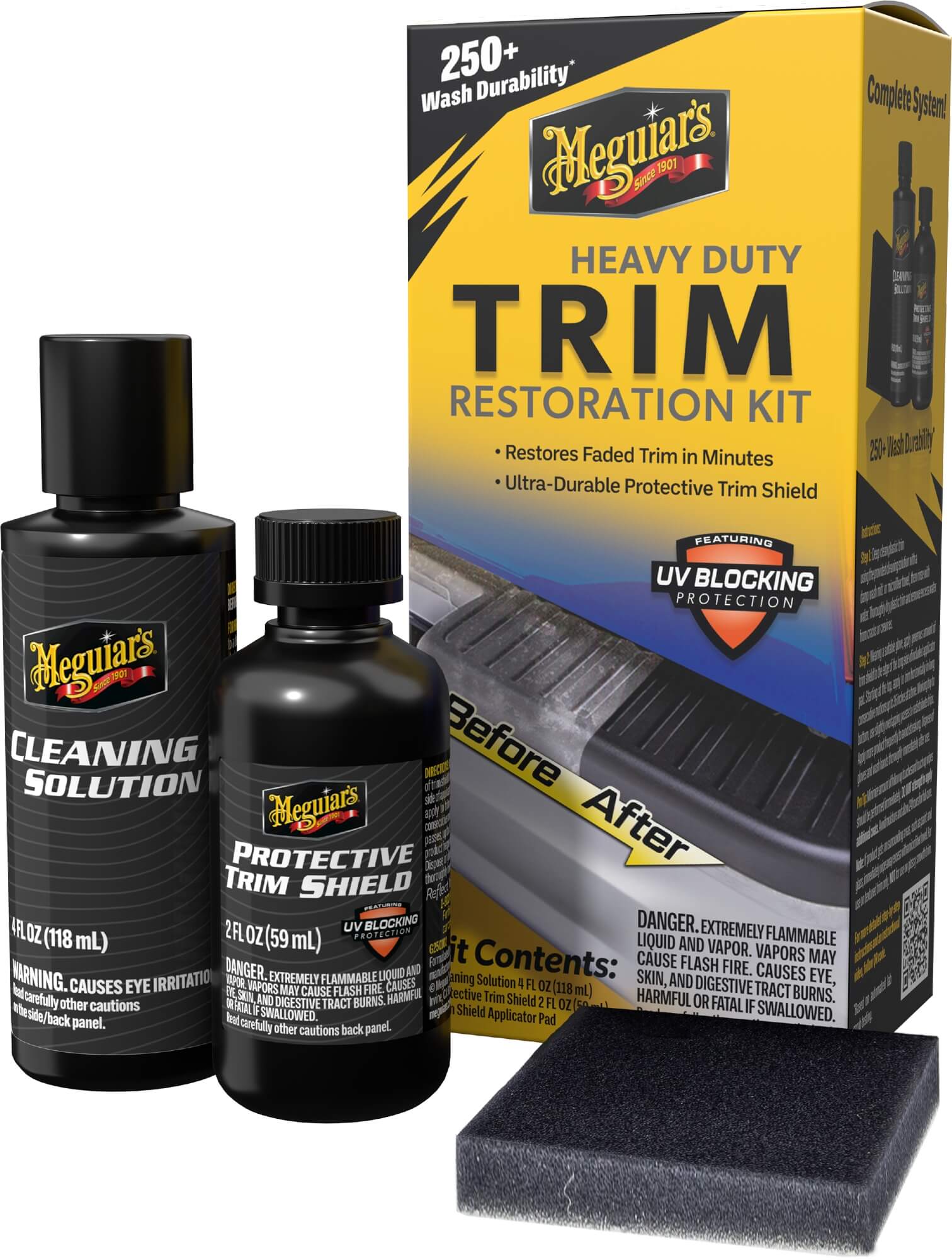 Muovinhoitoaine sarja Heavy Duty Trim Restoration Kit, Meguiars - 56,50 ...